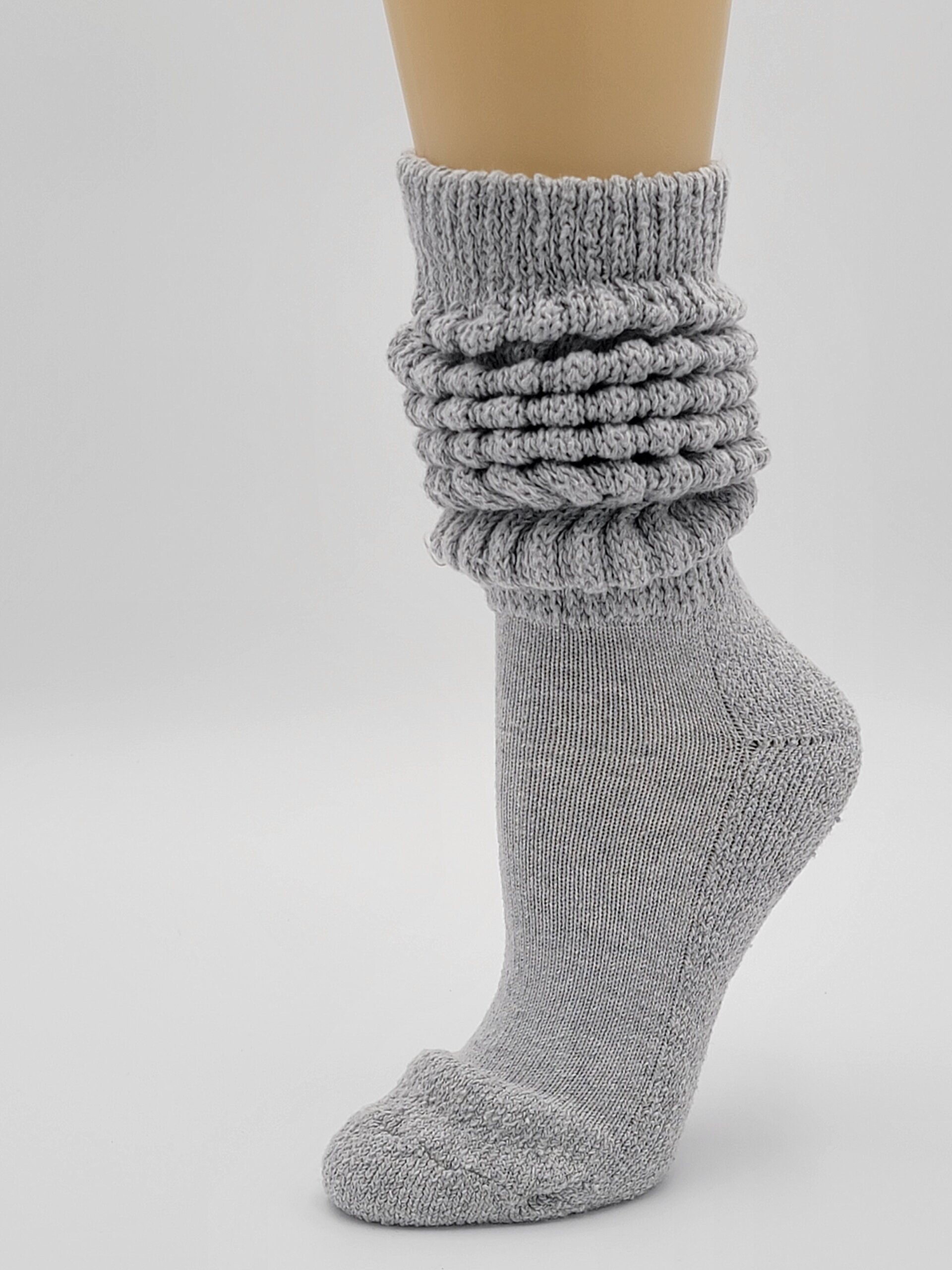 Heather Gray Heavy XL Length Slouch Sock (9-11) – Peavey Hosiery