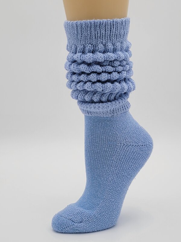 Light Blue Heavy XL Length Slouch Sock (9-11) – Peavey Hosiery
